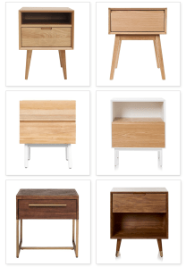 Bedside Table Styles Under $300 – Oh Eight Oh Nine